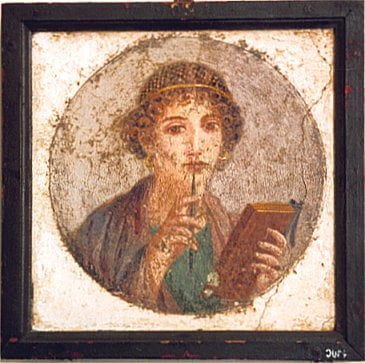 Poet Sappho, about the ancient greek poet Sappho